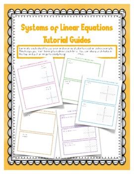Systems Of Linear Equations Tutorial Guides By Absolute Math TPT