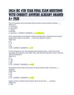 IEC TH YEAR FINAL EXAM QUESTIONS WITH CORRECT ANSWERS ALREADY GRADED A PASS DocMerit