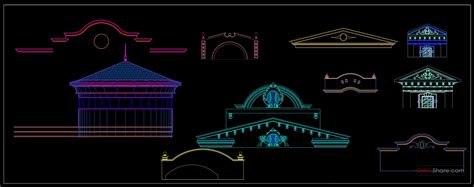 120cad Classical Elements Cad Blocks Free Dwg