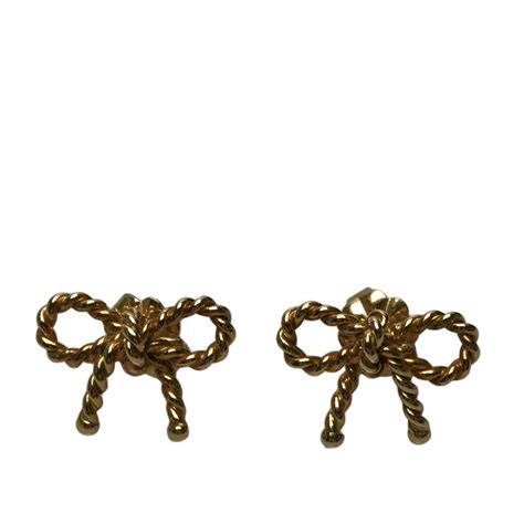 골드 18k 리본 보우 귀걸이 리본즈reebonz