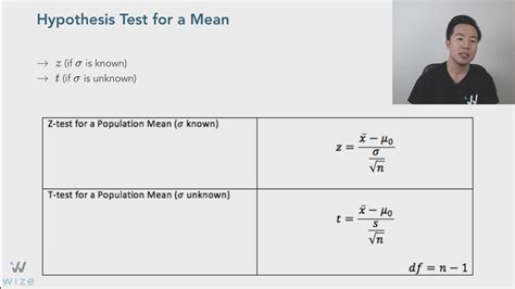Hypothesis Testing Formula