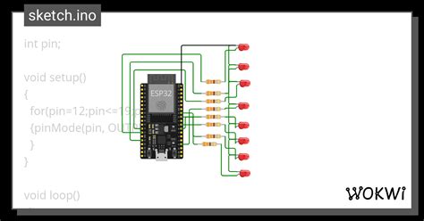 Tarea Muchos Led Axel Copy Wokwi ESP32 STM32 Arduino Simulator