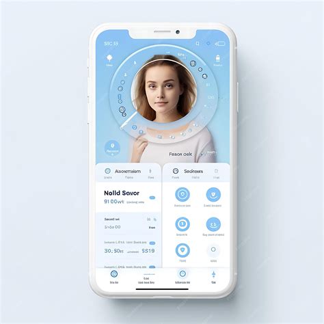 Premium Ai Image Mobile App Layout Design Of Remote Patient Monitoring Streamlined And