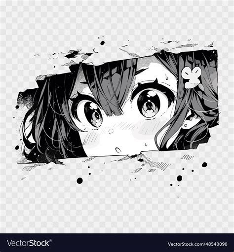 Manga Anime Girl Eyes Royalty Free Vector Image