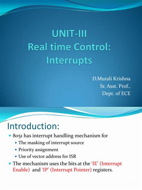 Real Time Control Interrupts Pdf Central Processing Unit Latency Engineering