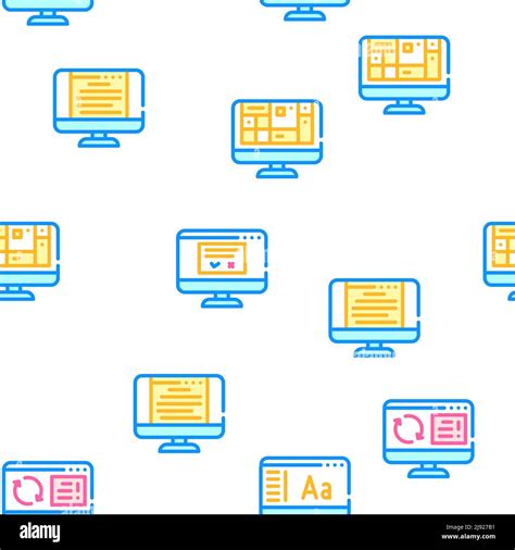 Operating System Pc Vector Seamless Pattern Stock Vector Image And Art Alamy