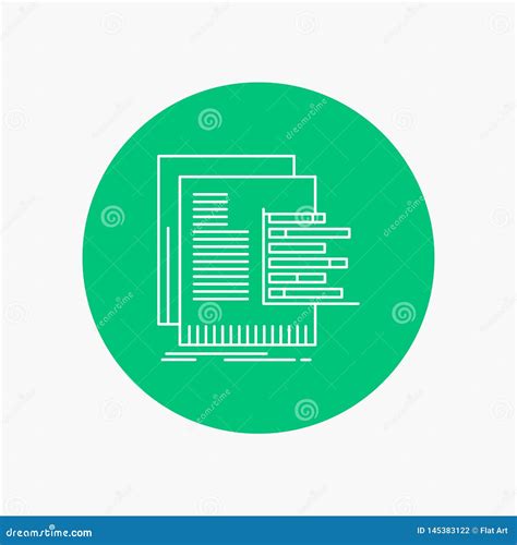 Chart Data Graph Reports Valuation White Line Icon In Circle Background Vector Icon