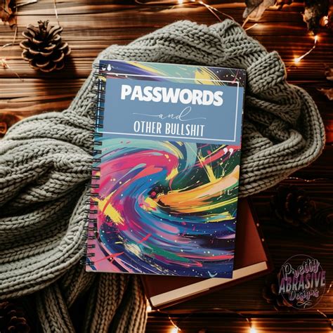 Password Spiral 6x8 Notebook Passcode Diary Humor Notebook Colorful