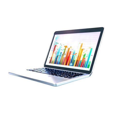 Modern Laptop Displaying Colorful Data Visualization And Analytics 56253947 Png
