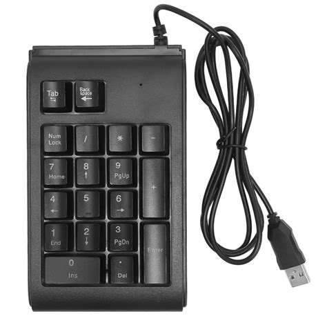 Usb Wired Numeric Keypad 19 Keys Number Pad Waterproof Rgb Backlight Portable For Notebook