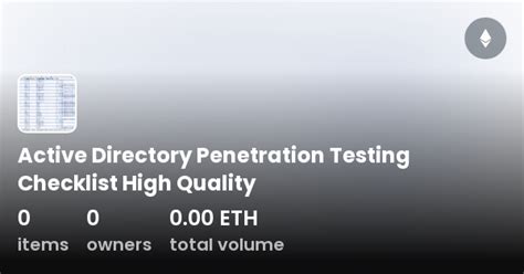 Active Directory Penetration Testing Checklist High Quality