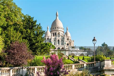 파리 사크레 쾨르 대성당과 몽마르트르 언덕의 전망 파리 일 드 프랑스에 대한 스톡 사진 및 기타 이미지 파리 일 드 프랑스