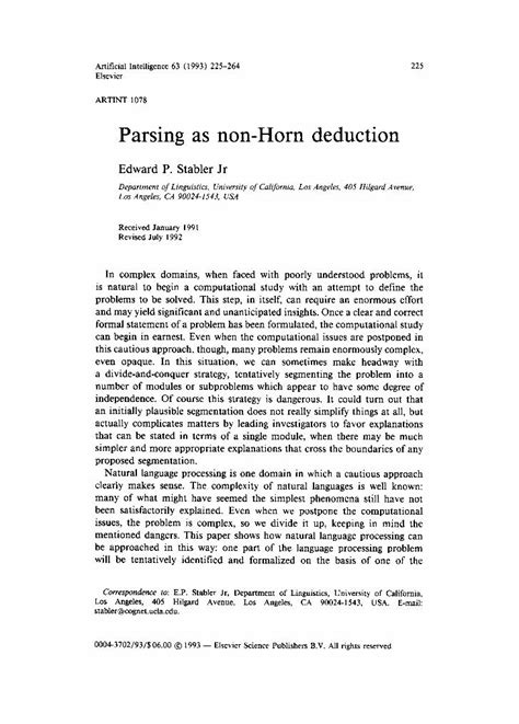 Pdf Parsing As Non Horn Deduction Dokumentips