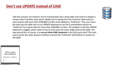 Stored Procedure Tuning And Optimization T Sql Pptx Databases