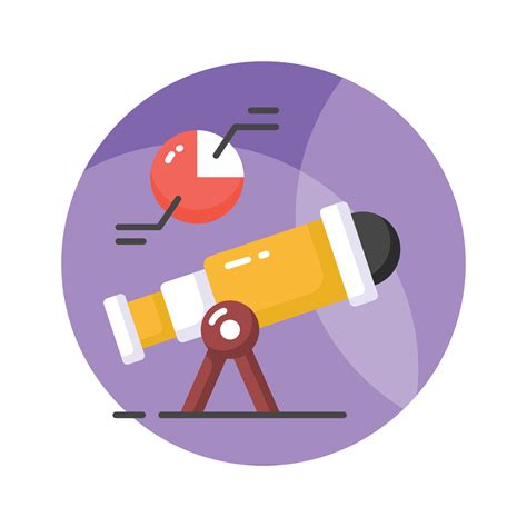 Telescope With Pie Diagram Showing Predictive Analysis Concept Vector 27373028 Vector Art At