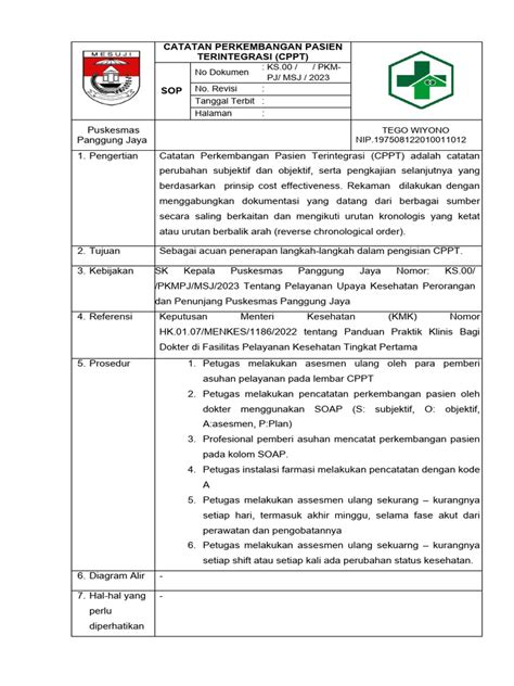 Sop Cppt Pdf Sop Cppt Pdf