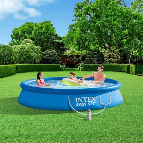 Intex Easy Set 12 Ft X 30 In Blue Inflatable Swimming Pool Set W Pump By Intex At Fleet Farm