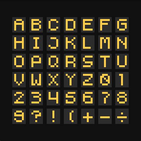 Free Vector Flat Design Digital Display Font