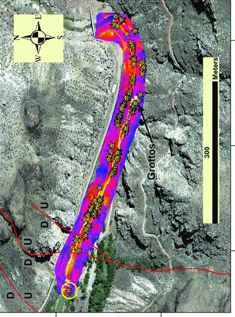 Discrete Inflow Locations Yellow Stars As Mapped From Flir And Rgb Download Scientific