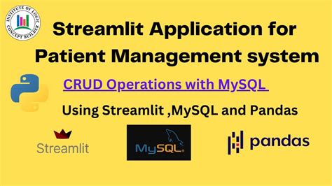 Streamlit Application Streamlit Mysql Database Python Mysql