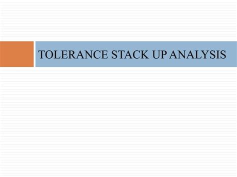 Performing Tolerance Stack Ups Using Automated Excel Calculator By Ar