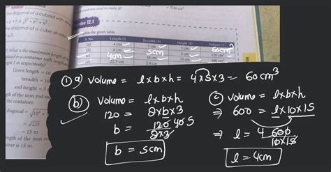 The Diagonal Of A Cuboid With Afin Xh Is L2 B2 H2 The Diagonal Of A Cu