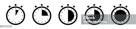 타이머 아이콘 세트 스톱워치 타이머 아이콘 설정 타이머 및 스톱워치 아이콘 카운트다운 타이머 컬렉션입니다 요소 시간 또는