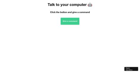 Talk To Your Computer Forked Codesandbox