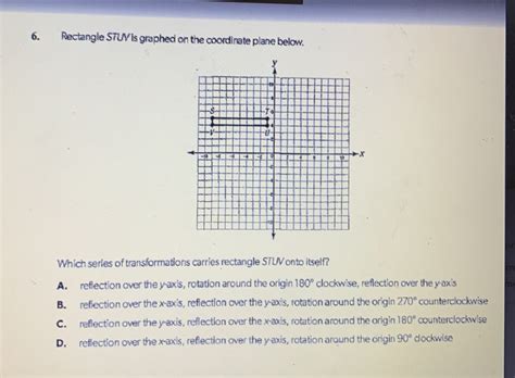 Solved Rectangle STUV Is Graphed On The Coordinate Plane Coordinate Geometry Gauthmath