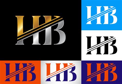 Initial Letter H B Logo Design Vector Graphic By Makhondesign Creative Fabrica