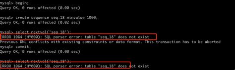 Bug Sequence Cannot Be Found In Explicit Transactions · Issue 8890