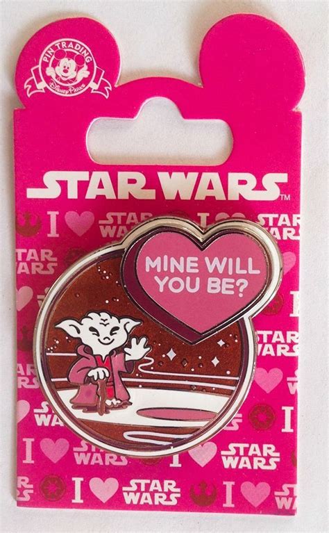 Disney Pin Yoda Valentine Mine Will You Be Star Wars Pin Disney