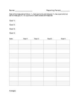 Simple Progress Reporting Data Sheets By My Creative Classroom Community