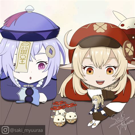 Klee E Qiqi Brincando Genshin Impact Hoyolab