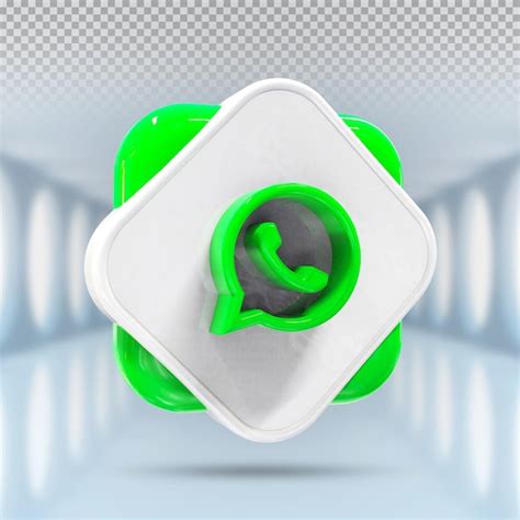 Значок логотипа whatsapp 3d социальные сети в современном стиле