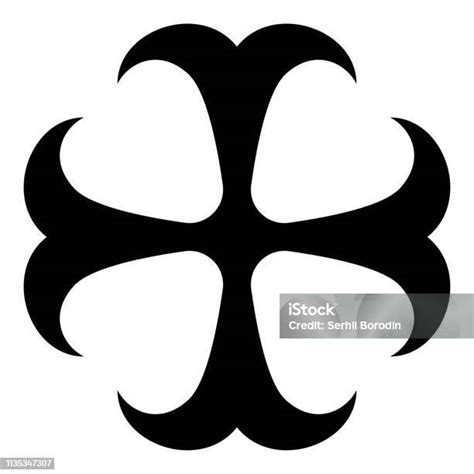 십자가 모노 그램도 콘스탄틴의 상징 사도 앵커 희망 기호 종교 십자가 아이콘 블랙 컬러 벡터 일러스트 레이 션 플랫 스타일