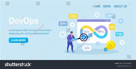 Devops Concept Continuous Process Software Administration Stock Vector Royalty Free 2252760845