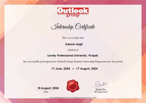 Adarsh Singh On Linkedin Internship Finance Gratitude Outlookgroup