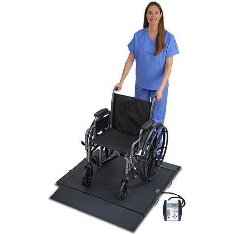 Detecto 6400 Wheelchair Scale Model 750 Indicator 32 Lx36 W Platform
