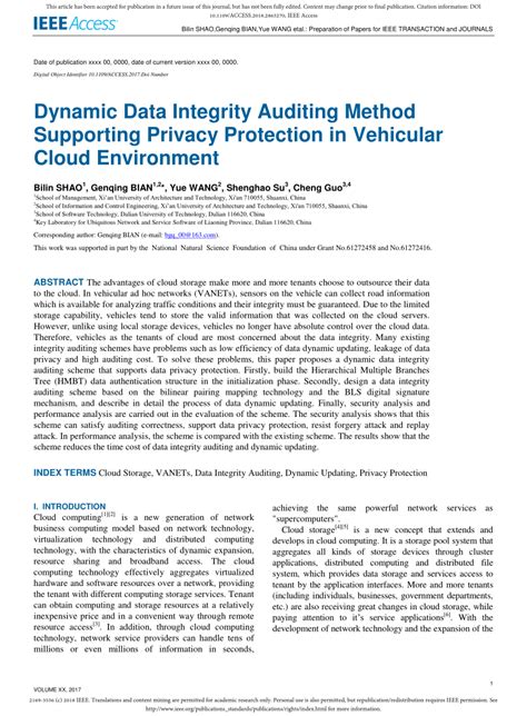Pdf Dynamic Data Integrity Auditing Method Supporting Privacy