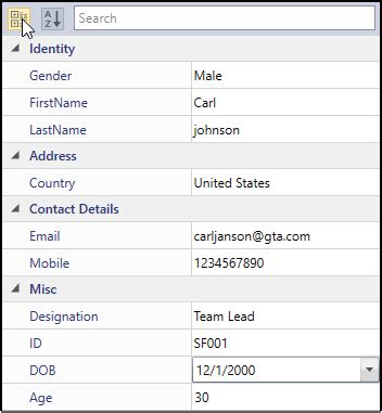 Ordering In Wpf Propertygrid Control Syncfusion