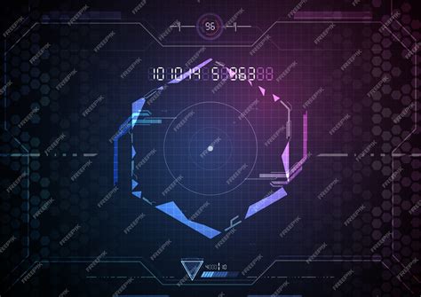 Premium Vector Futuristic Game Interface Technology Background