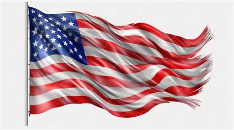 Ondeando La Bandera De Estados Unidos Aislado En Png O Ai Generativo De
