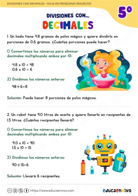 Problemas Con Decimales 5 Primaria Educaenvivo