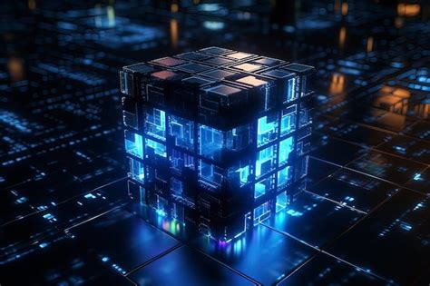 premium ai image energy cube ai technology generated image