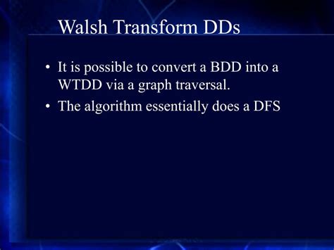 Ppt Fast Spectral Transforms And Logic Synthesis Powerpoint