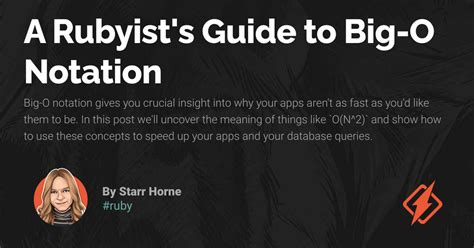a rubyist s guide to big o notation honeybadger developer blog