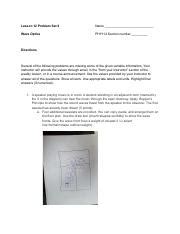 Phy Lesson Pdf Lesson Problem Set Name Wave Optics PHY Section Number