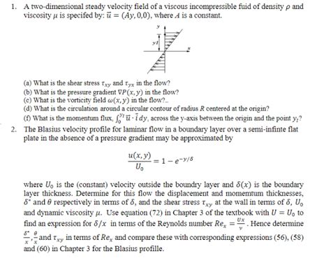solved a two dimensional steady velocity field of a viscous