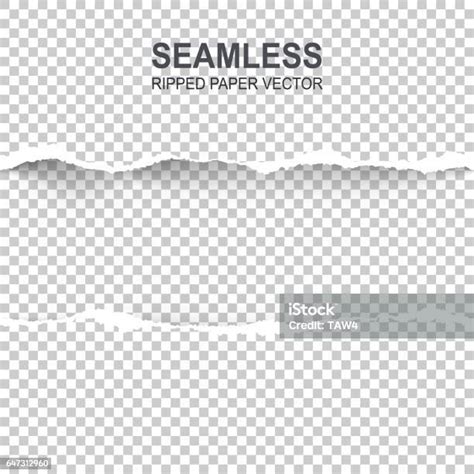 원활한 찢어진 종이 텍스트 위한 공간을 가진 투명 한 배경 0명에 대한 스톡 벡터 아트 및 기타 이미지 0명 가장자리 개념 Istock